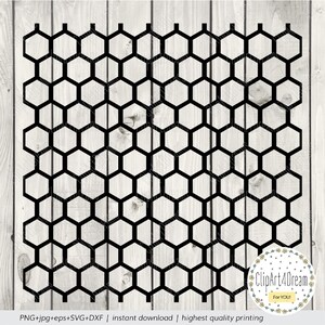 Honeycomb SVG, Seamless Honeycomb Pattern Svg Hexagon Geometric PNG DXF ...