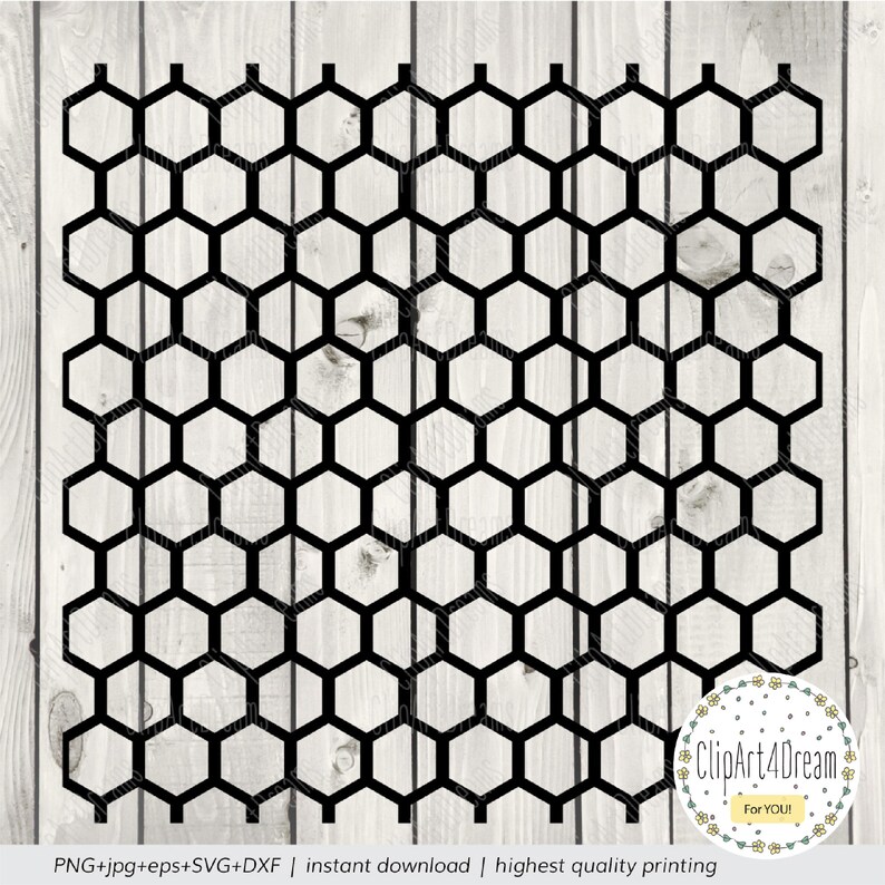 Honeycomb SVG, Seamless Honeycomb Pattern Svg Hexagon Geometric PNG DXF ...
