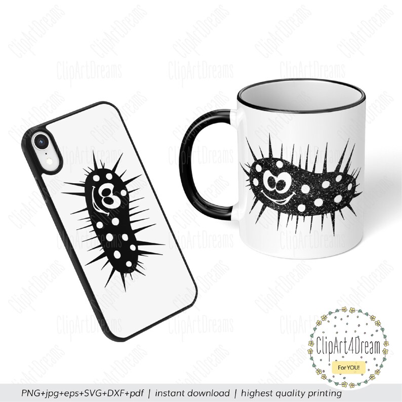 Germs SVG, Virus SVG, Awareness Germ Bacteria Medical Virus Svg Cut ...