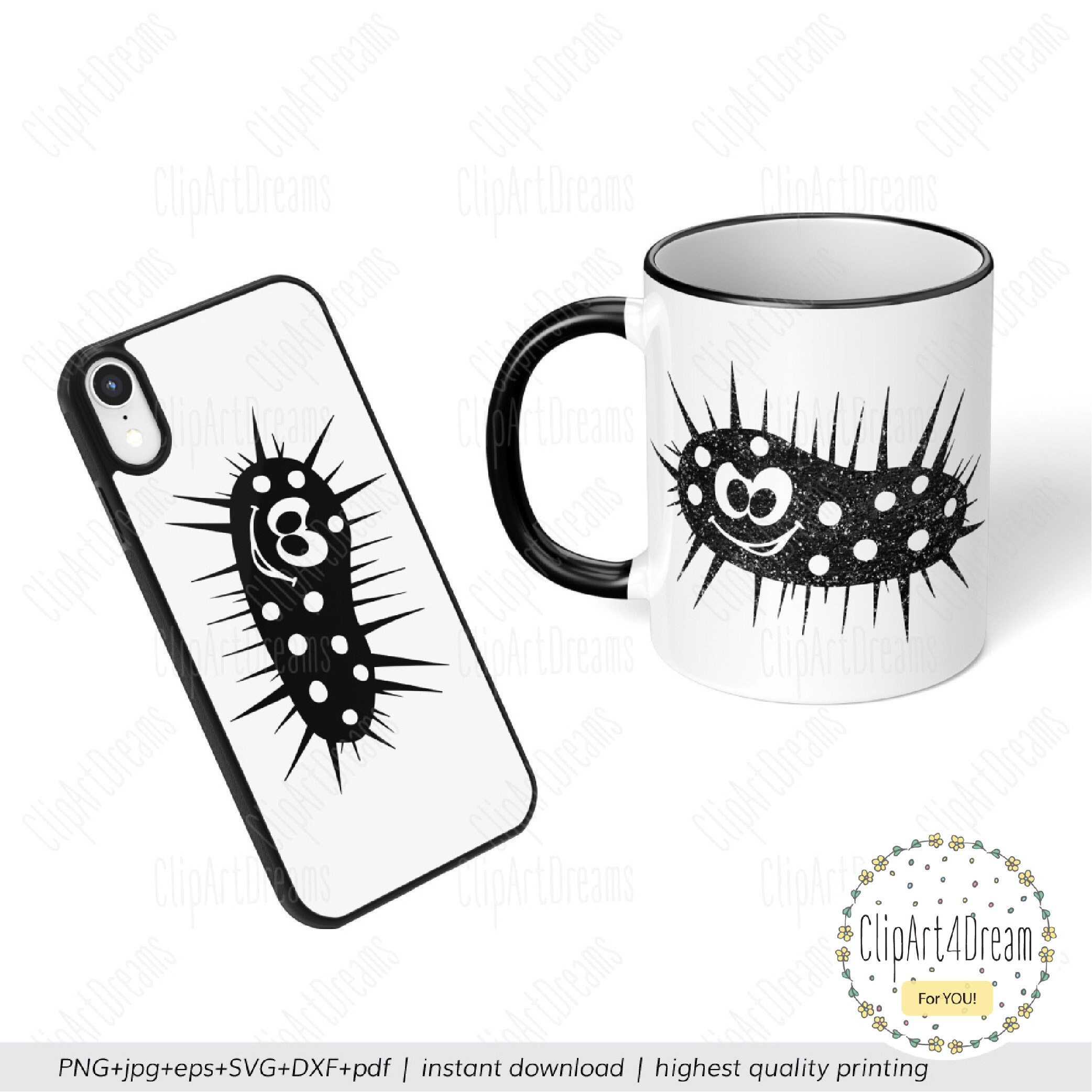 Germs SVG, Virus SVG, Awareness Germ Bacteria Medical Virus Svg Cut ...