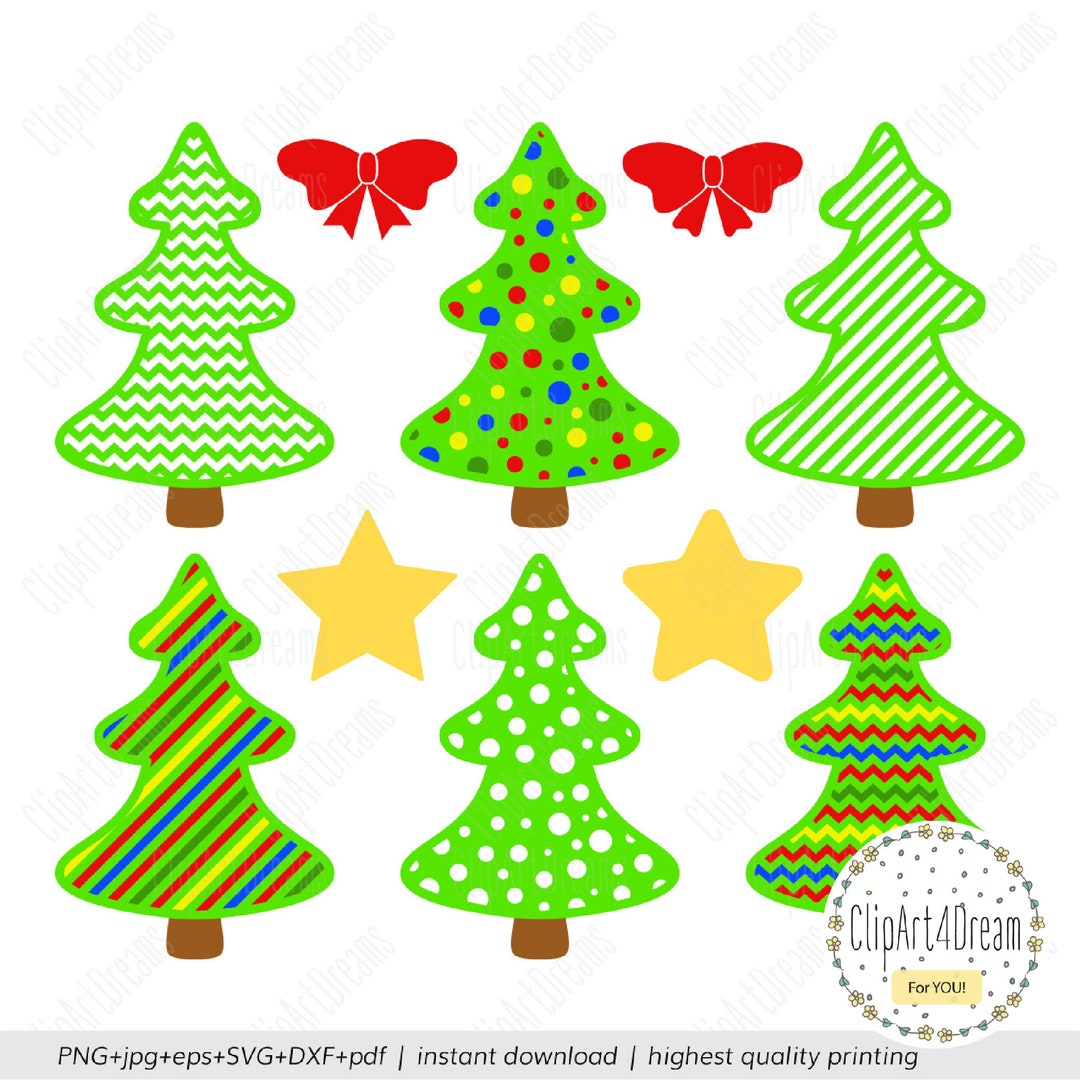 Christmas Tree SVG Cutting Files, Christmas Tree Svg Polka Dot Chevron ...