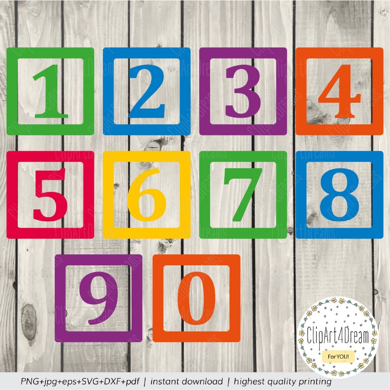 Building Block Numbers SVG Toy Blocks Font Baby Birthday Boy Girl Svg ...