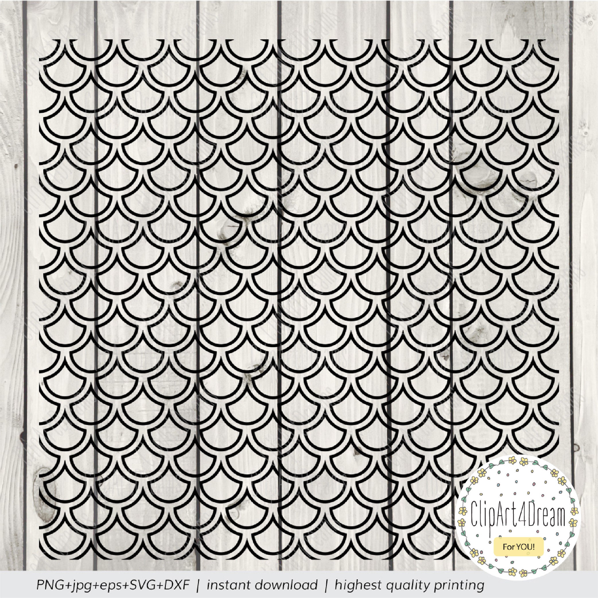 Mermaid Scale SVG, Seamless Mermaid Scales Pattern Svg Geometric Fish ...