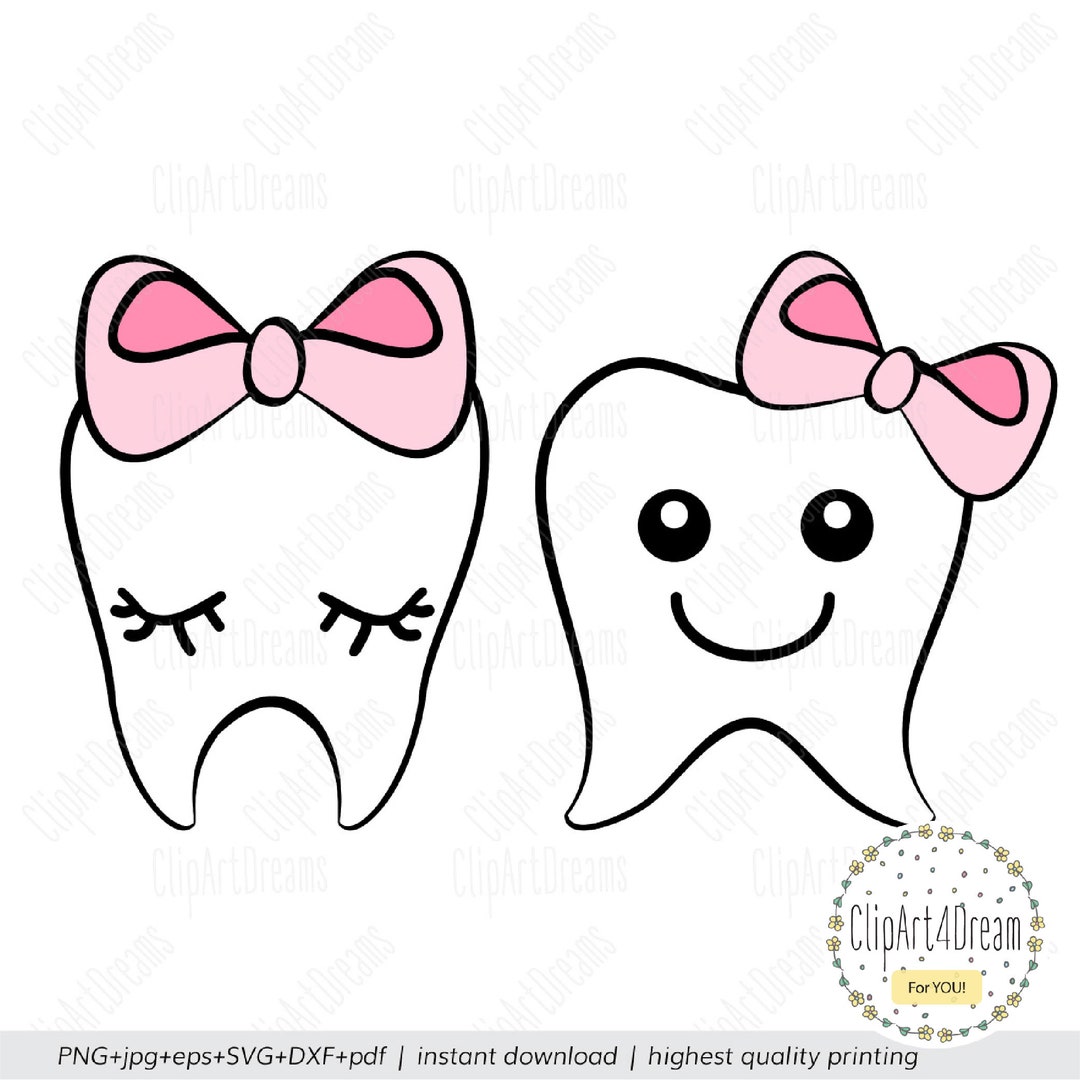 Tooth Fairy SVG, Teeth Svg, Tooth Fairy Outline Bag Girl Svg Dental ...