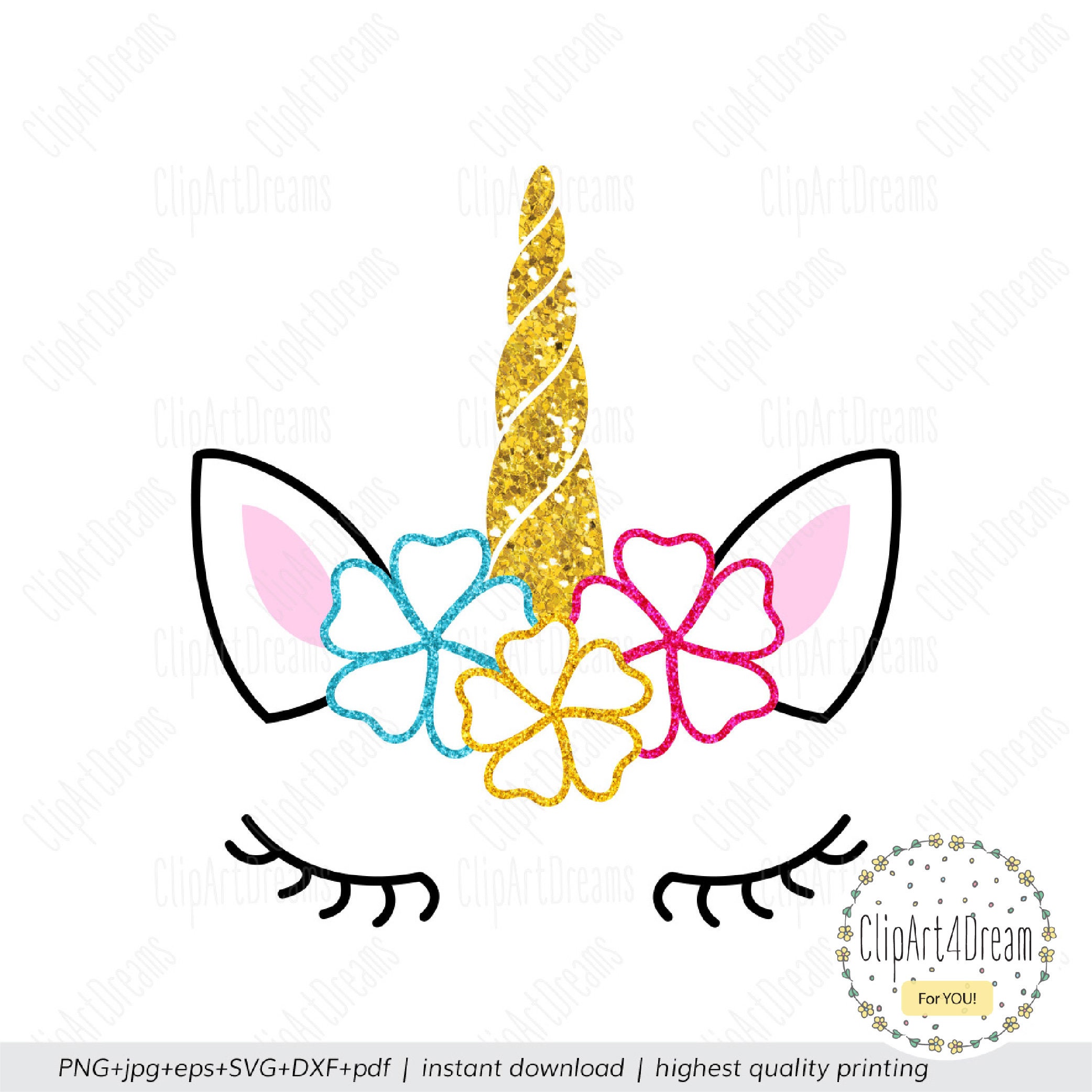 Unicorn Horn SVG File for Cricut, Unicorns Horn With Ears Sublimation ...