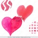 Heart Clipart, Valentines Day Watercolor Heart Png Bundle Clipart Red ...