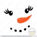 Snowman Face SVG, Lady Snowman Face Girl Clipart PNG Winter Svg Cutting ...