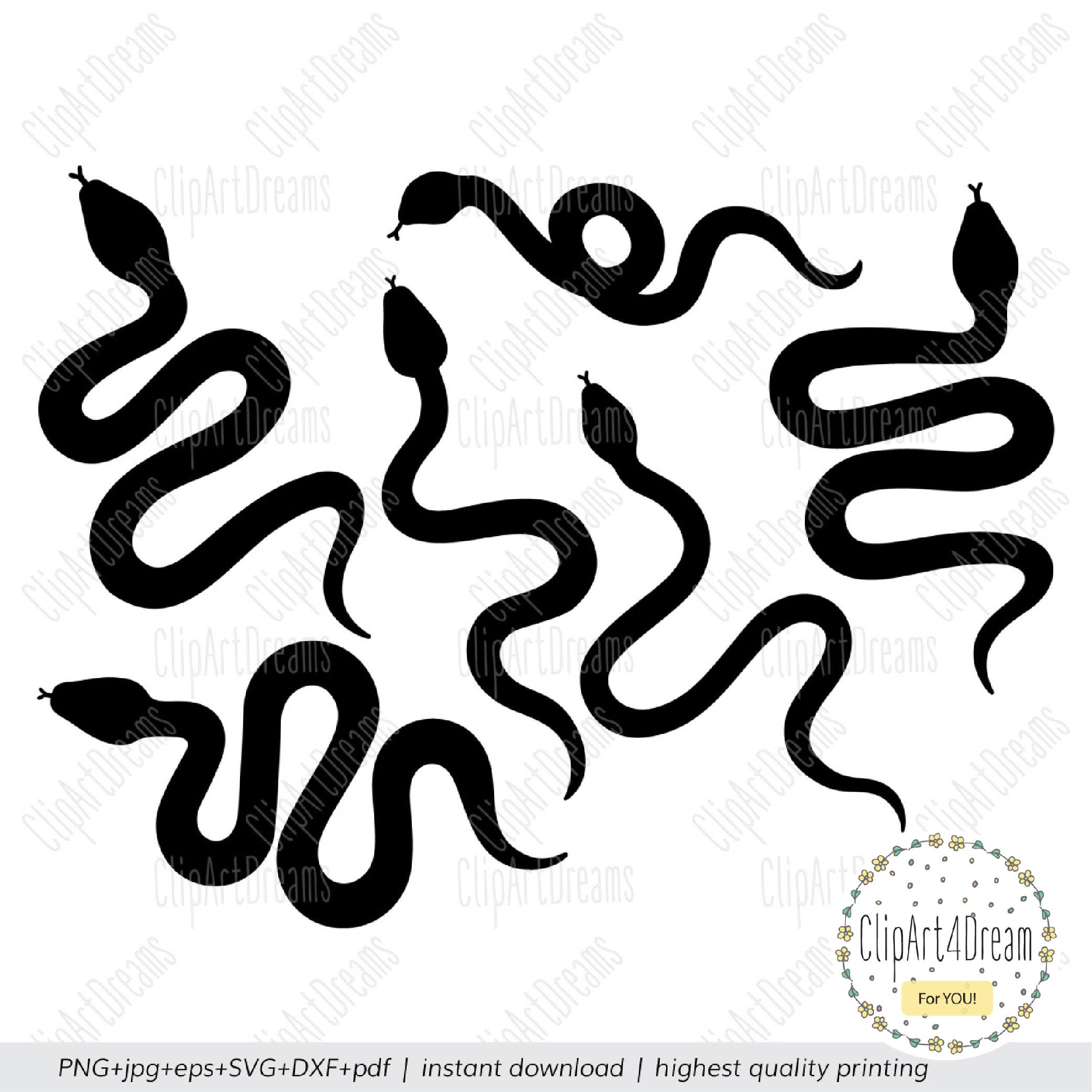 Snake SVG, Reptile Python Svg Clipart Snakes Cut Files for Cricut ...