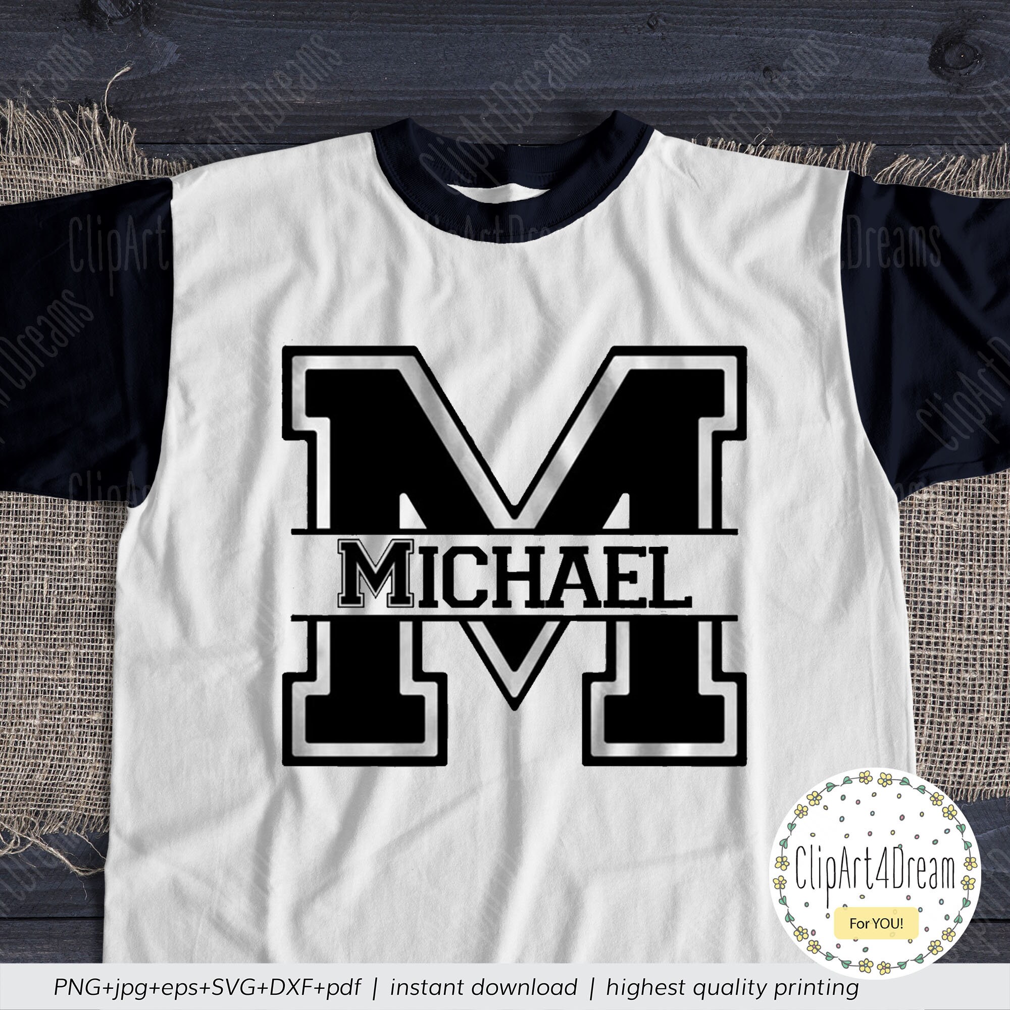 Varsity Split Monogram SVG, Baseball Initial Letters Varsity College ...