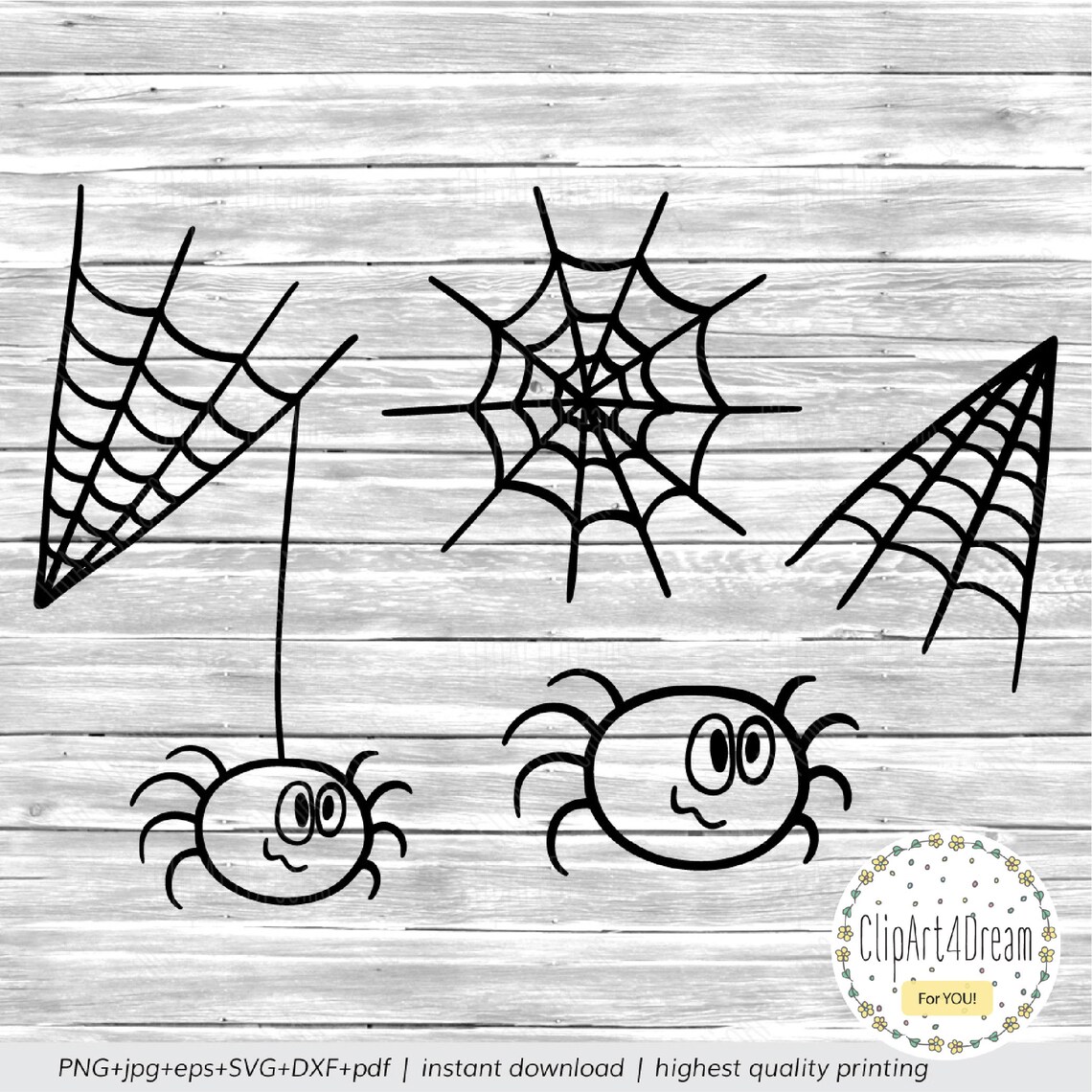 Spider With Spider Web SVG Halloween Svg Spider Web Clipart DXF Cut ...