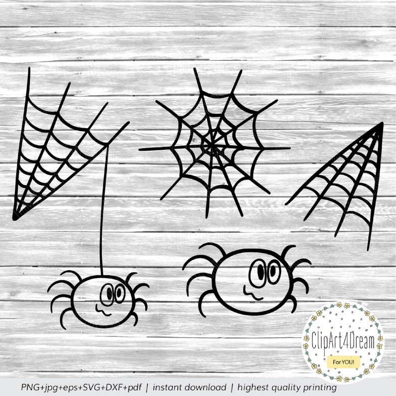 Spider With Spider Web SVG Halloween Svg Spider Web Clipart DXF Cut ...