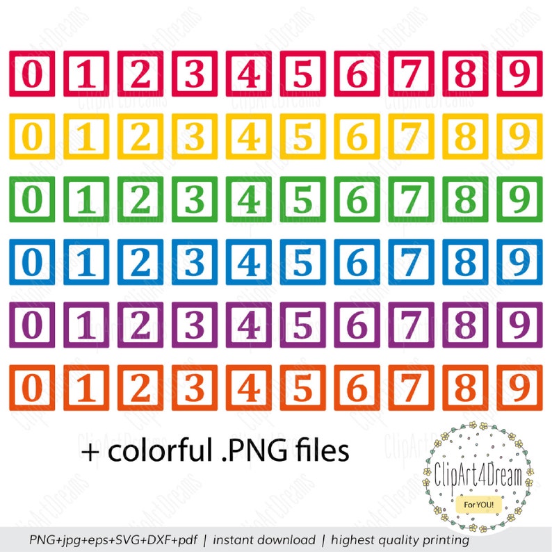Building Block Numbers SVG Toy Blocks Font Baby Birthday Boy Girl Svg ...