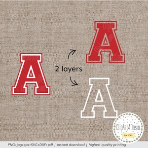 Collegiate Varsity SVG Alphabet Varsity College Sports Font Letters ...