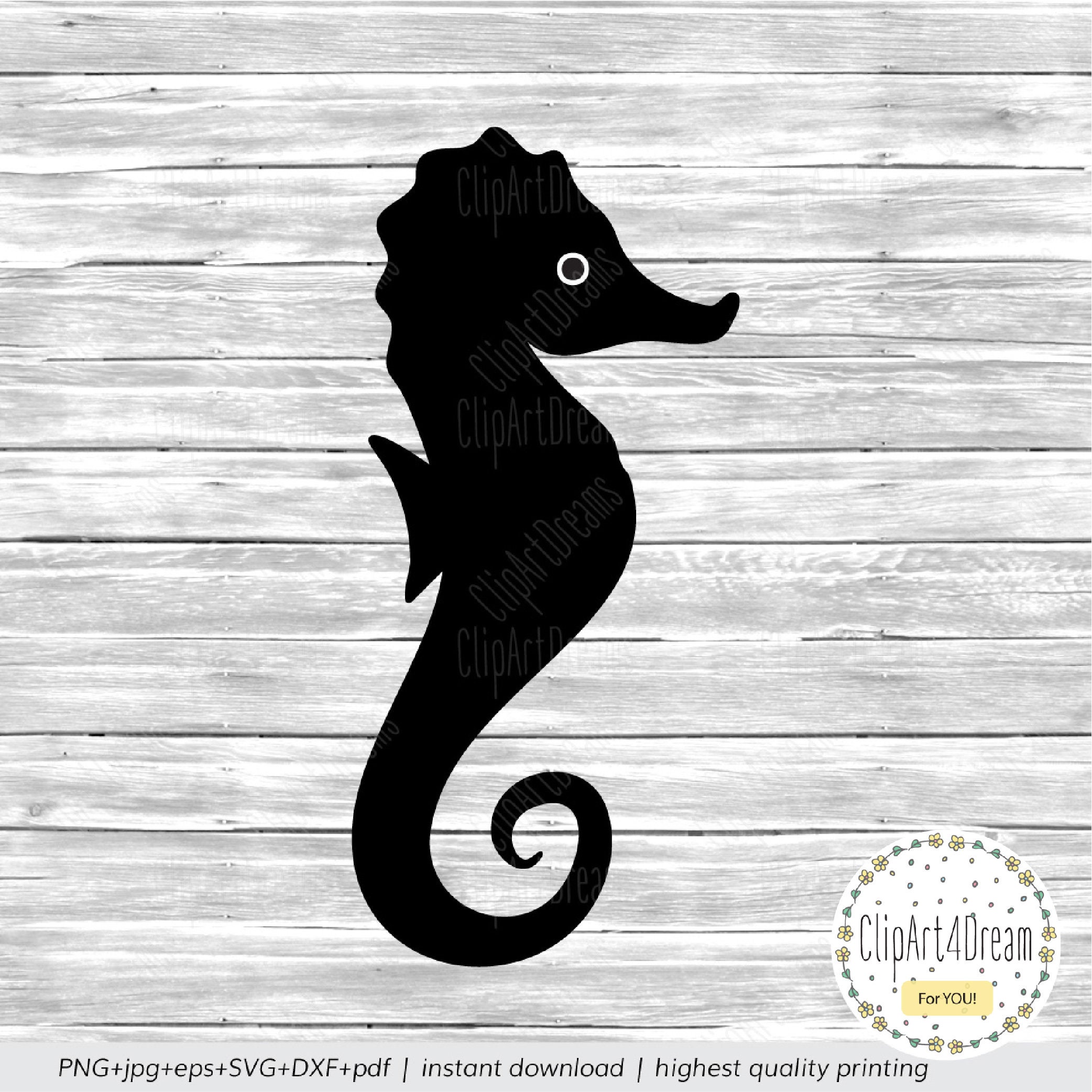 Seahorse Svg Silhouette Cutting File Sea Horse Gold Glitter - Etsy
