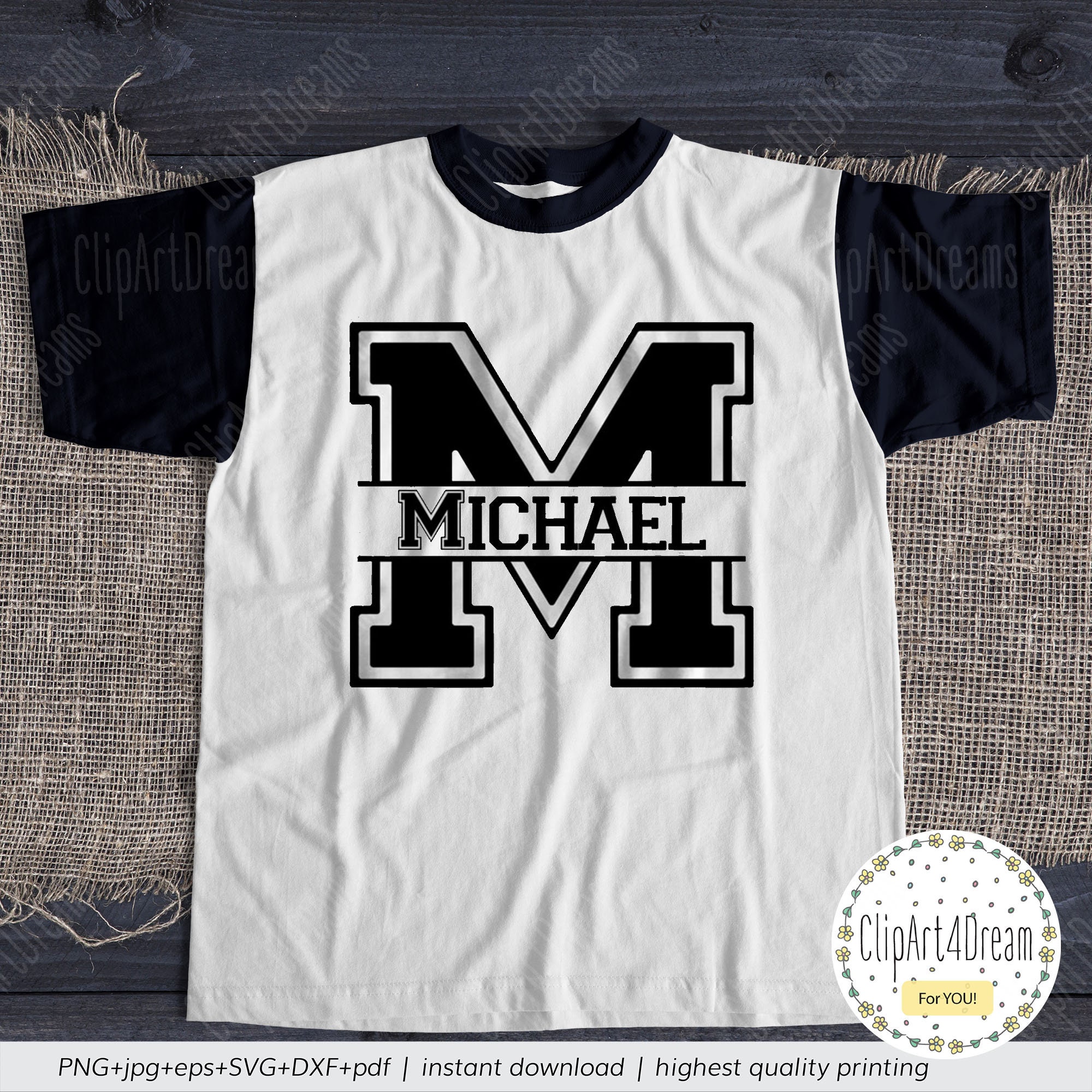 Varsity Split Monogram SVG, Baseball Initial Letters Varsity College ...