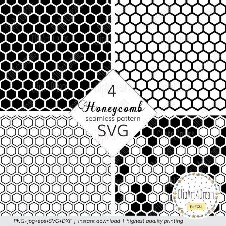 Honeycomb SVG Seamless Honeycomb Pattern Svg Hexagon - Etsy