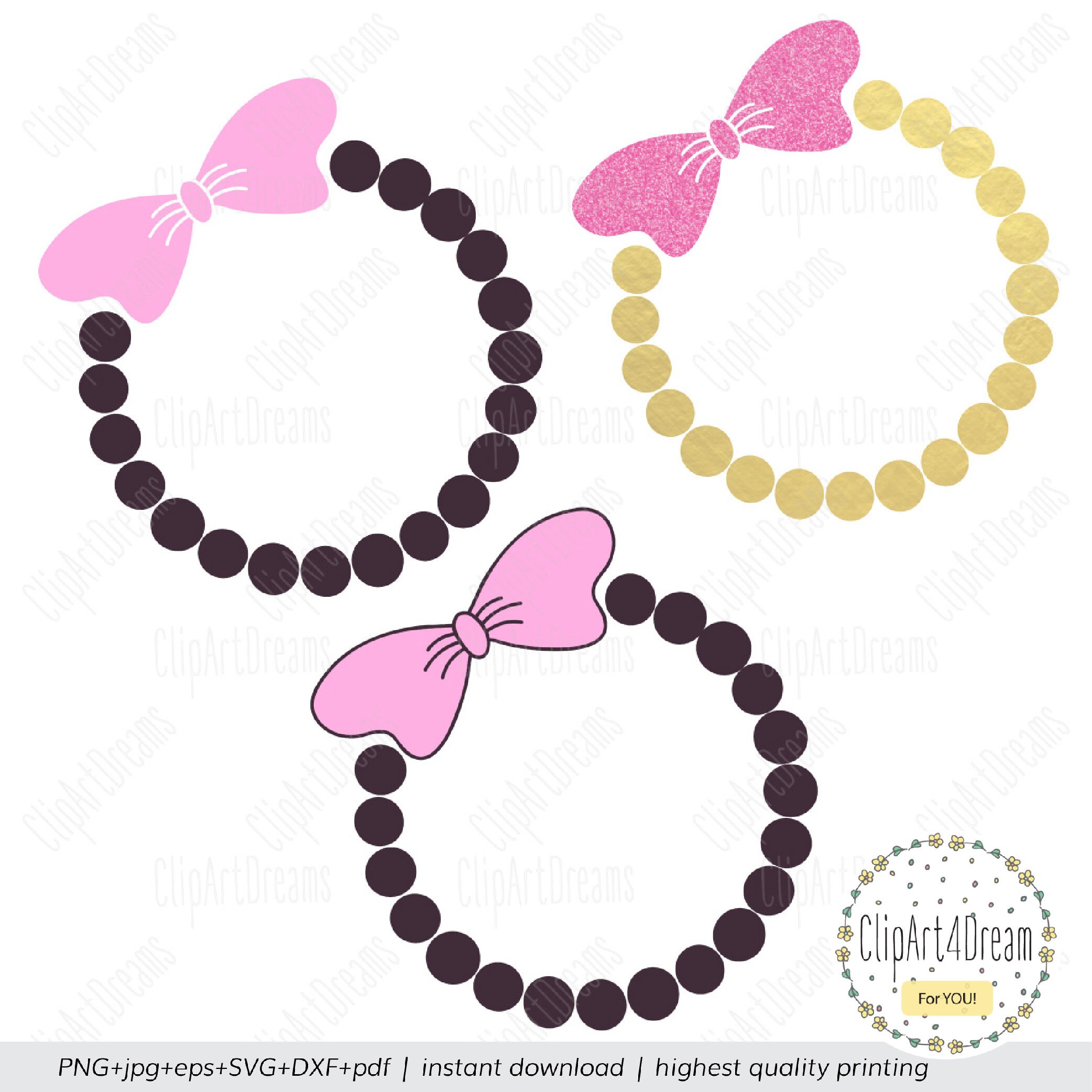 Bow Monogram SVG, Circle Pearls Monogram SVG Frame, Girl Bow Monogram ...