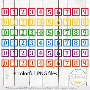 Building Block Numbers SVG Toy Blocks Font Baby Birthday Boy Girl Svg ...