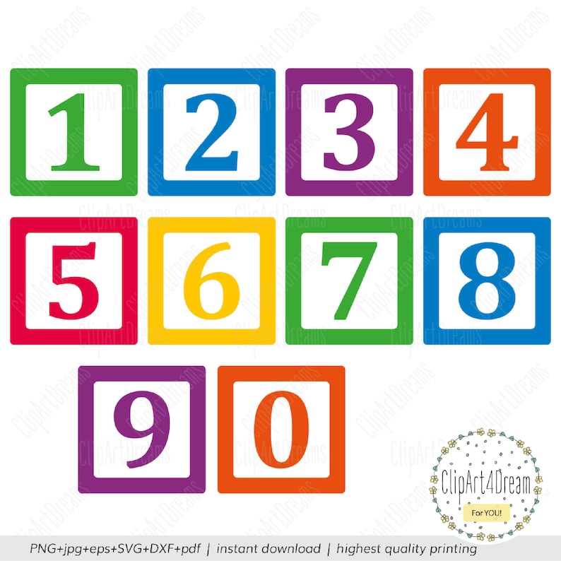 Building Block Numbers SVG Toy Blocks Font Baby Birthday Boy Girl Svg ...