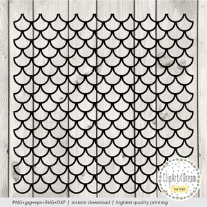 Mermaid Scale SVG, Seamless Mermaid Scales Pattern Svg Geometric Fish ...