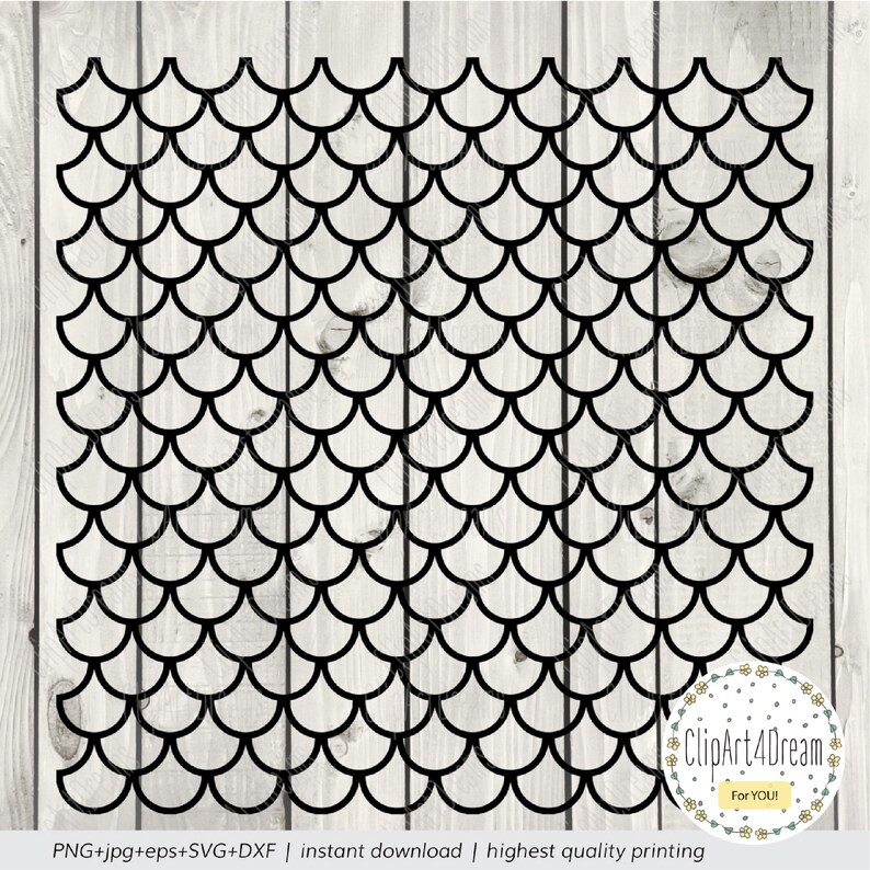 Mermaid Scale SVG, Seamless Mermaid Scales Pattern Svg Geometric Fish ...