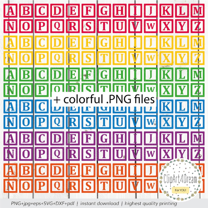 Building Block Font SVG Toy Blocks Letters Alphabet ABC Baby Svg ...