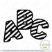 Striped Font SVG, Stripe Zebra Letters Alphabet Svg Cutting Files Cut ...