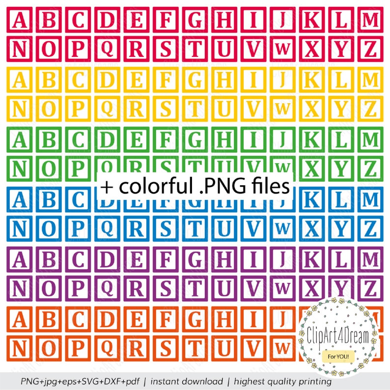 Building Block Font SVG Toy Blocks Letters Alphabet ABC Baby - Etsy UK