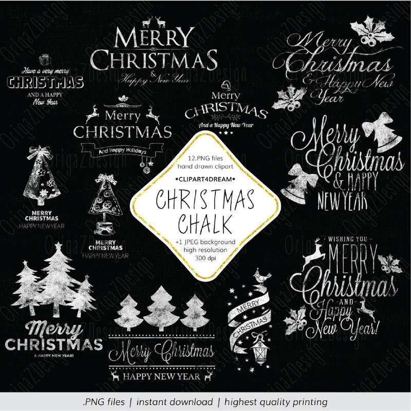 Chalkboard Clipart - Etsy