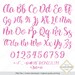 Pink Glitter Alphabet Pink Glitter Letters Sparkle Girl - Etsy