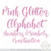 Pink Glitter Alphabet, Pink Glitter Letters Sparkle Girl Alphabet ...