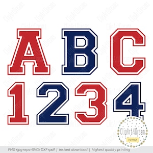 Collegiate Varsity SVG Alphabet Varsity College Sports Font Letters ...