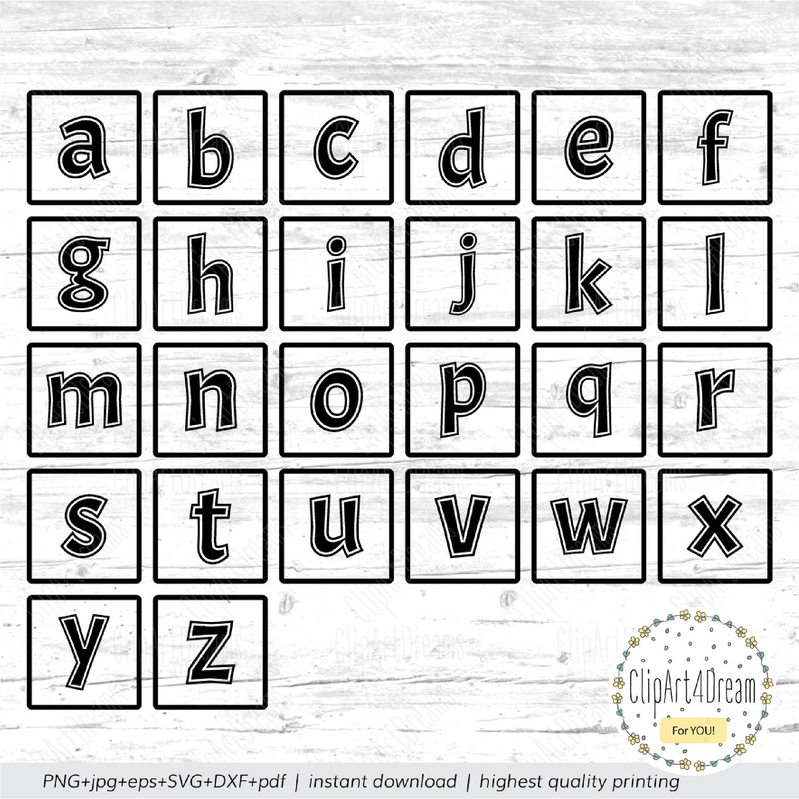 Outline Block Font SVG, Outline Simple Block Letters Alphabet Svg ...