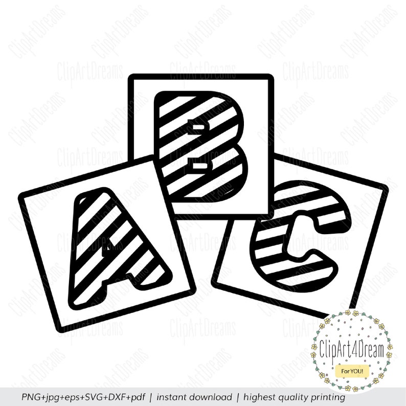 Striped Block Font SVG, Stripe Zebra Block Letters Alphabet Svg Cutting ...