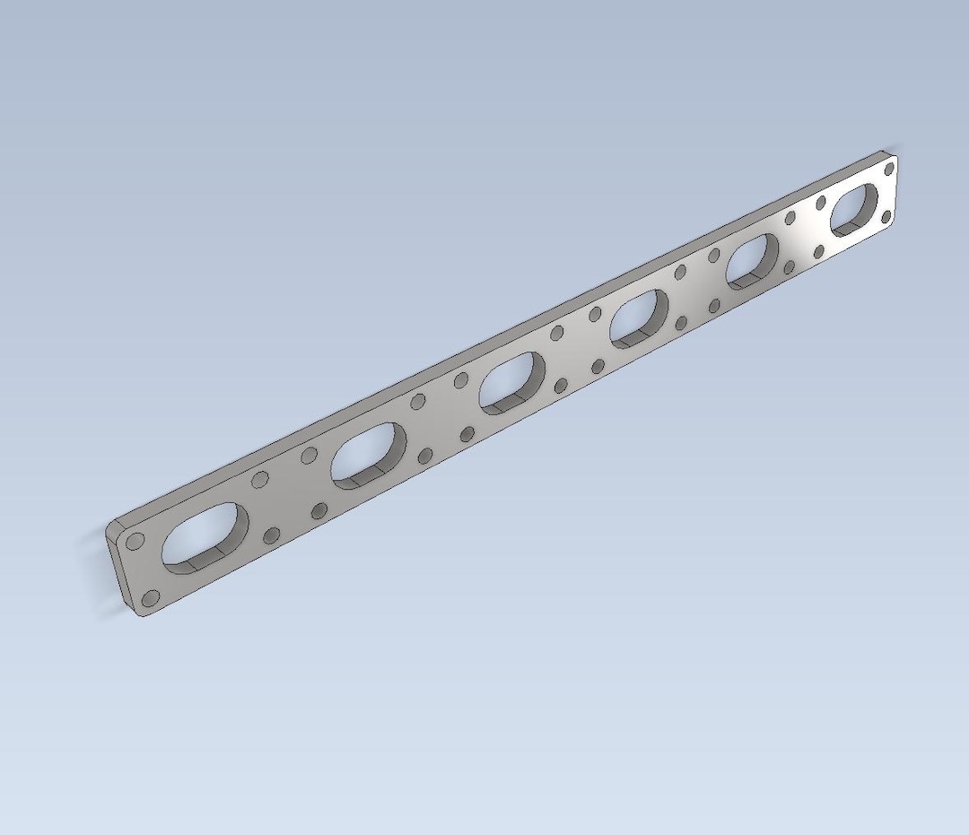 BMW M50 M52 M54 Exhaust Manifold Flange 1-piece Design DXF File - Etsy