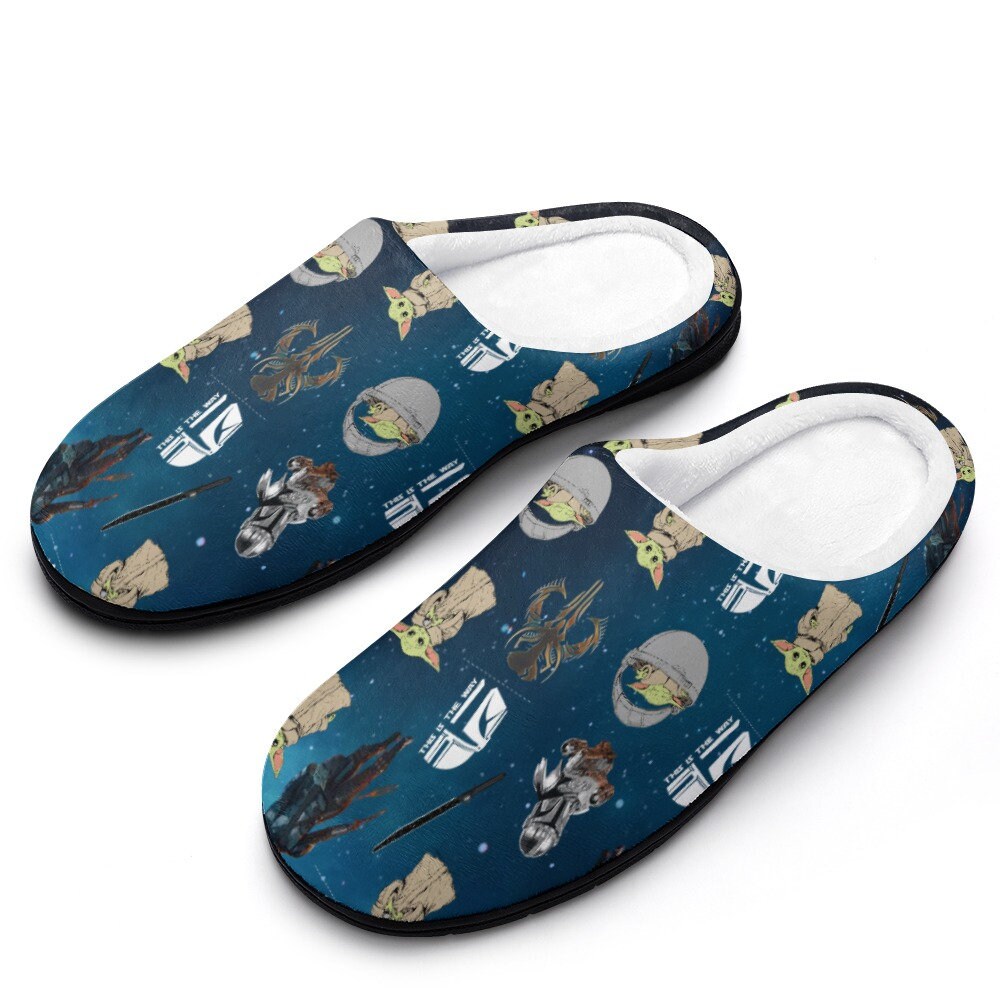 Mandalorian and Grogu, Star Wars, Print on Demand Cotton Slippers - Etsy