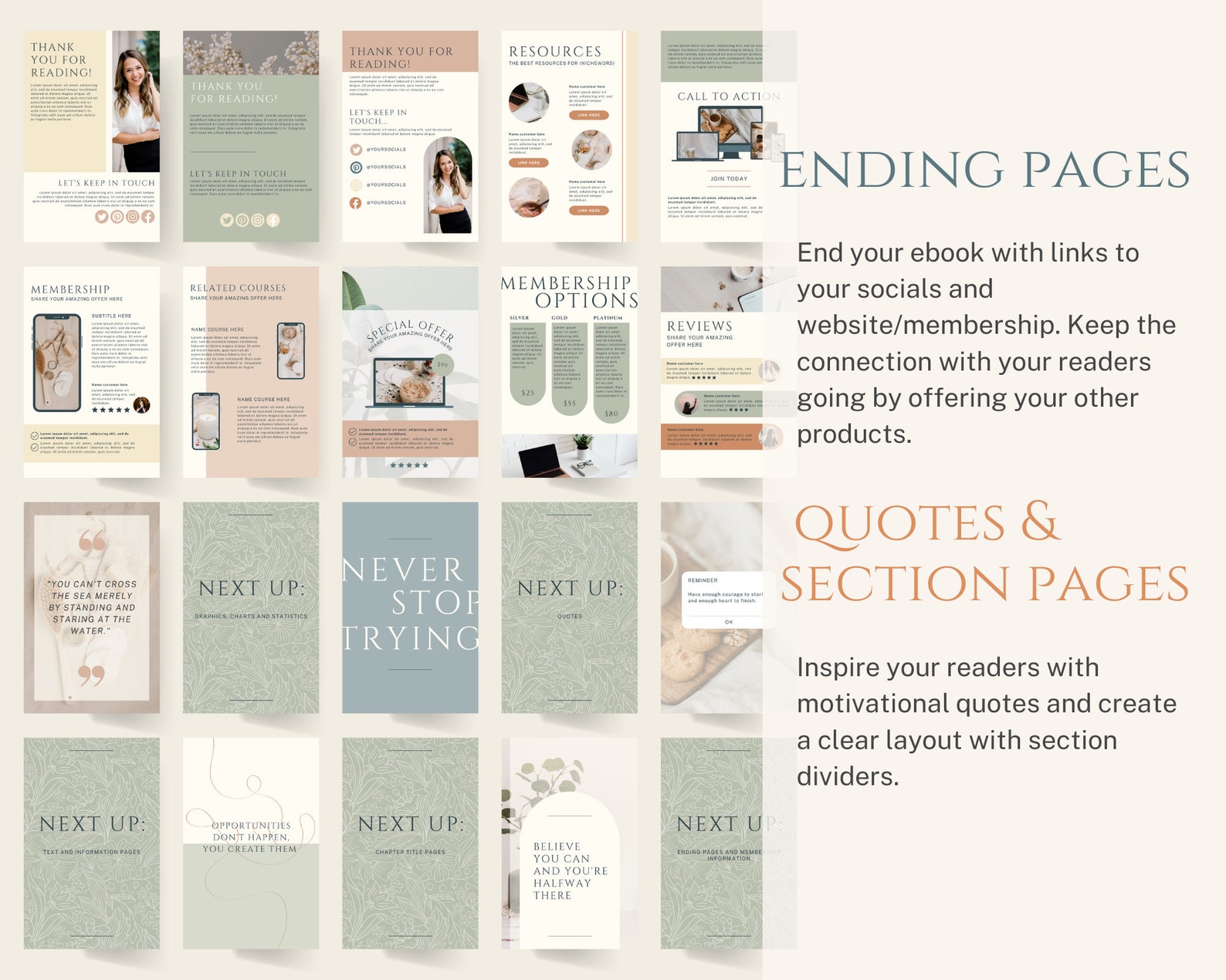 Ebook Template Canva | Minimalist Pastel Workbook | Course Creator ...
