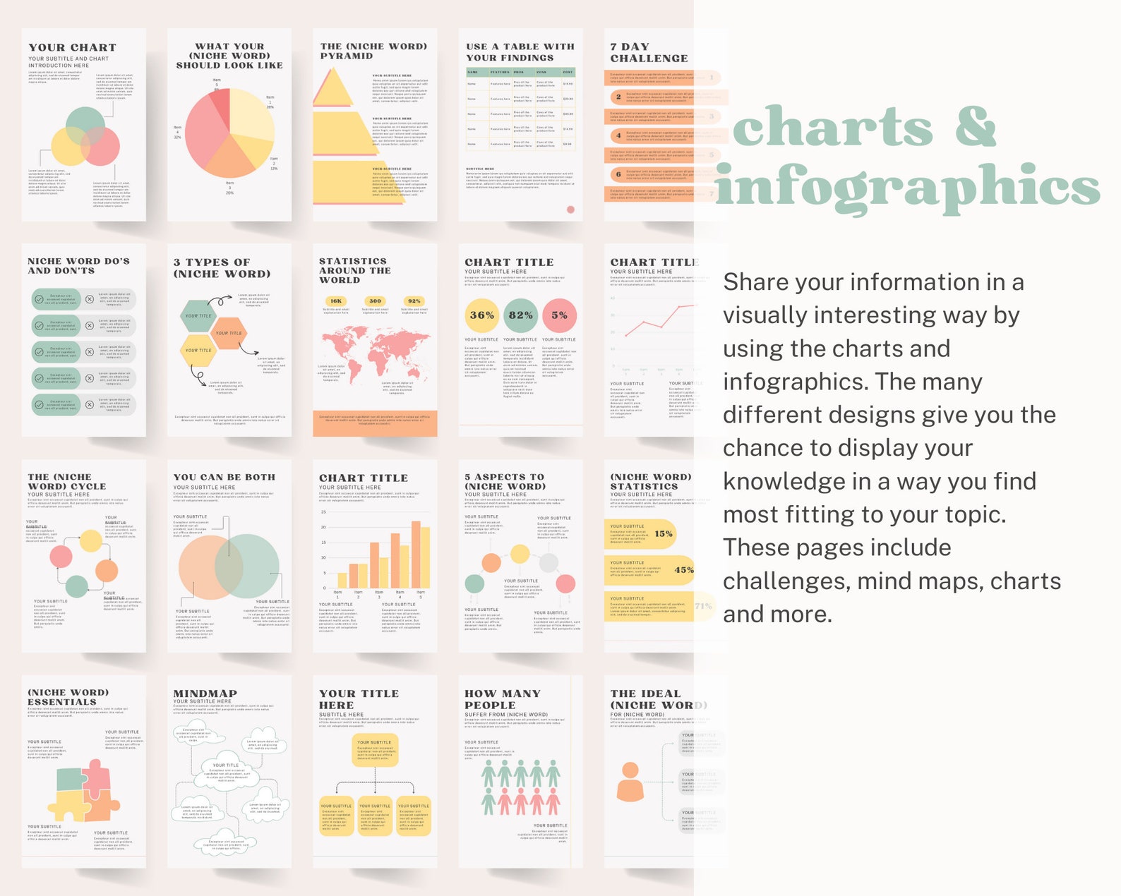 Ebook Templates Pastel | Canva Workbook Colorful | Course Creator Ebook ...