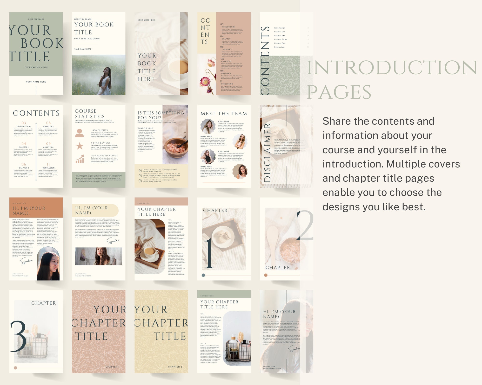 Ebook Template Canva | Minimalist Pastel Workbook | Course Creator ...