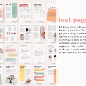 Ebook Templates Pastel | Canva Workbook Colorful | Course Creator Ebook ...
