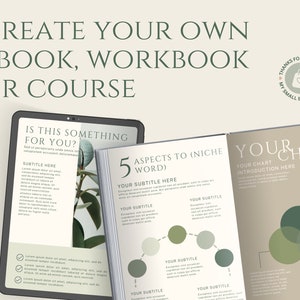 Ebook Template Canva | Minimalist Green Pastel Workbook | Course ...