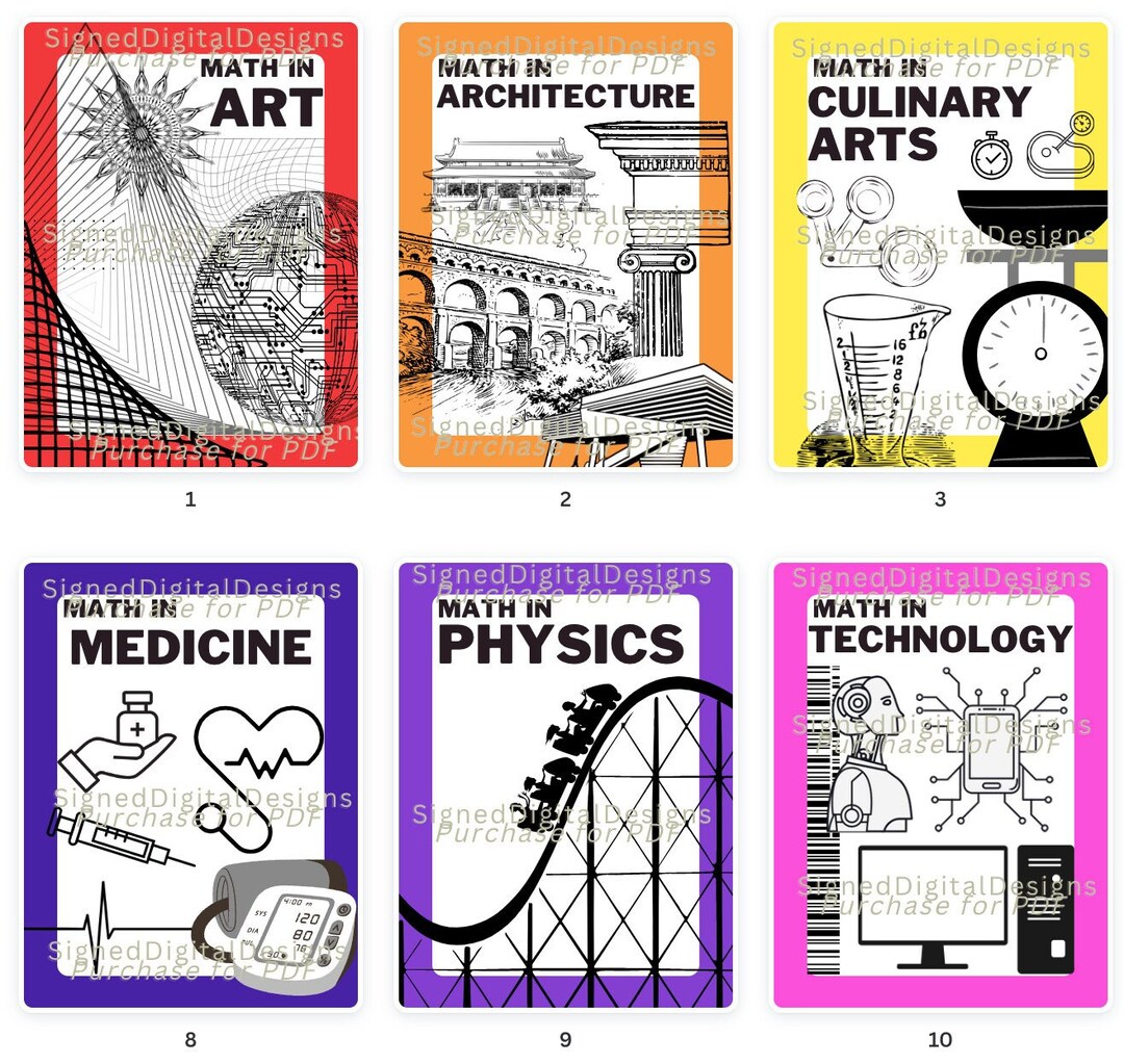 Math Around Me - Classroom Set (10 Printable Posters) - Etsy