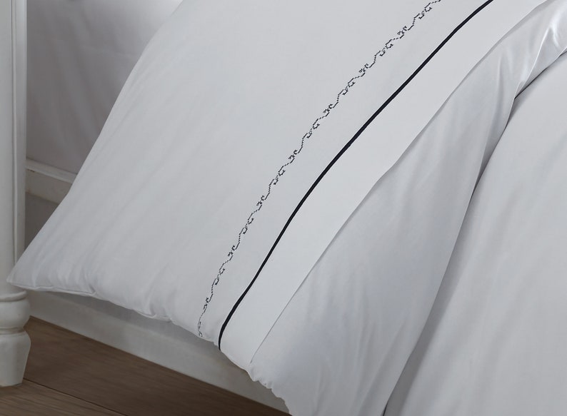 Luxury Embroidered Duvet Cover for Your Bedroom. 100% Organic Cotton ...