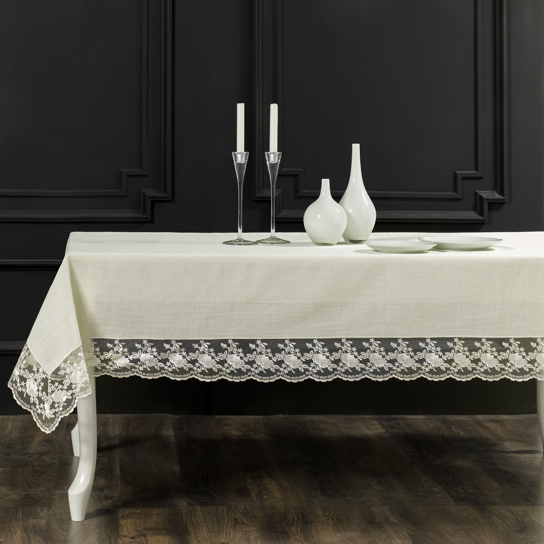 Natural Linen Tablecloths. Wedding Table Decor. Christmas, Thanksgiving ...