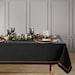 Luxury Black Linen Tablecloth With Bronze Embroidery Detailing ...
