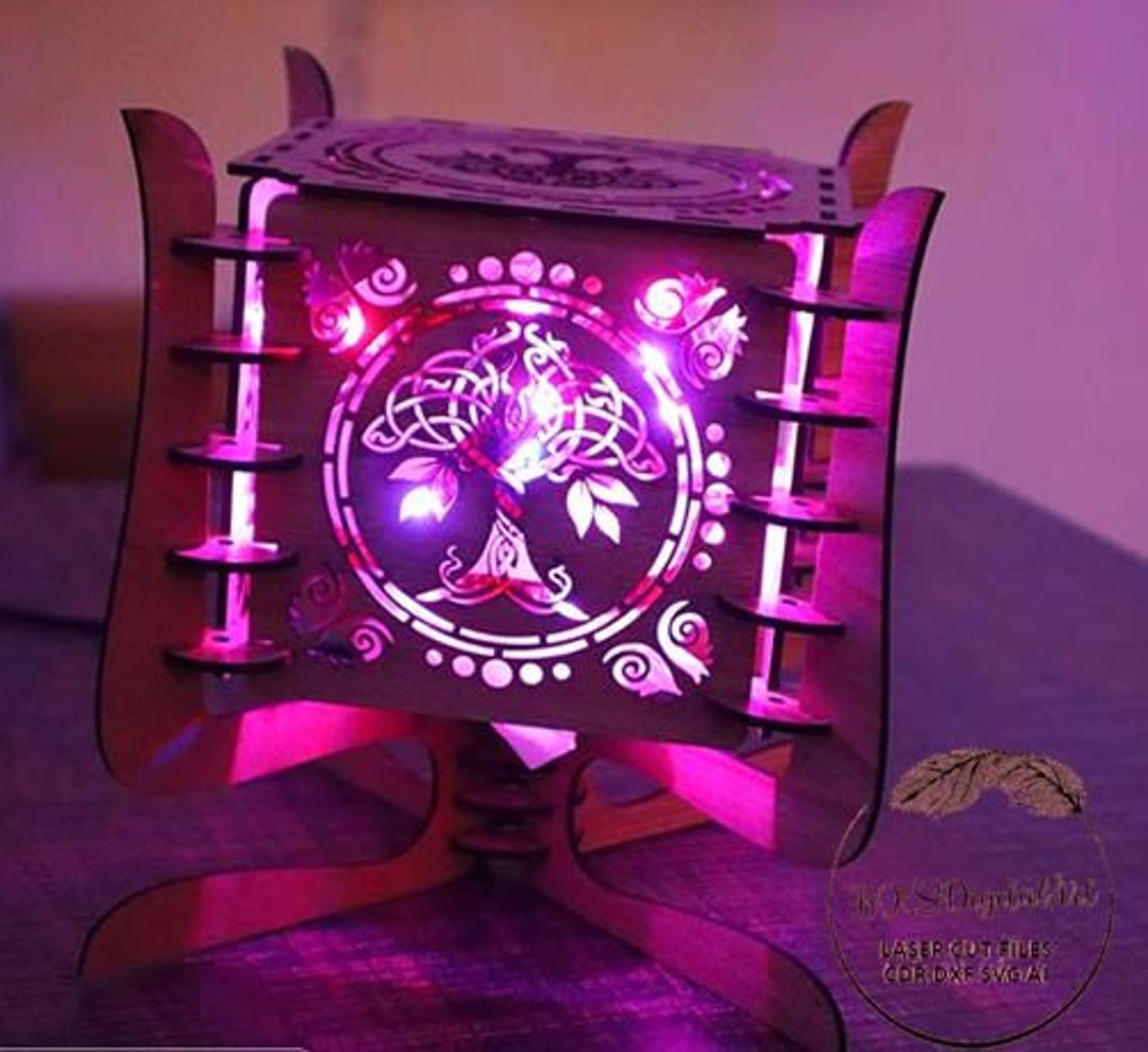 Laser Cut Wooden Table Lamp Night Light Room Decorative Lamp - Etsy