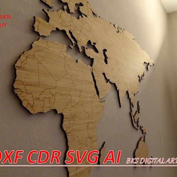 World Map Decor - Etsy