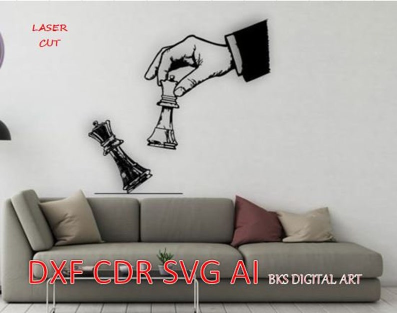 Laser Cut Chess Wall Panel Vector DXF SVG CDR Ai Download Cnc - Etsy