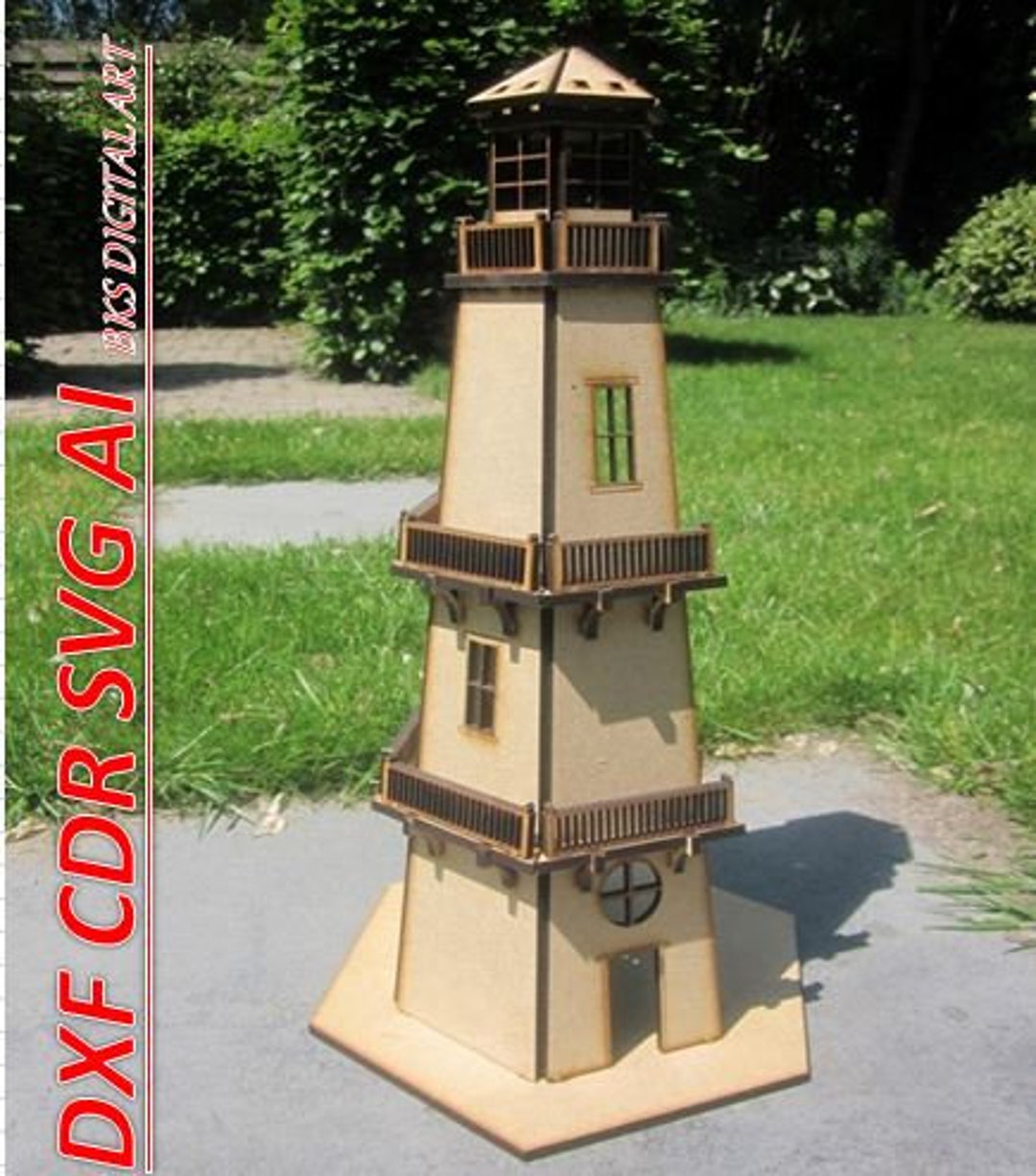 Laser Cut Lighthouse 3D Model Kit Toydxf Cdr Svg Ai File-3d - Etsy