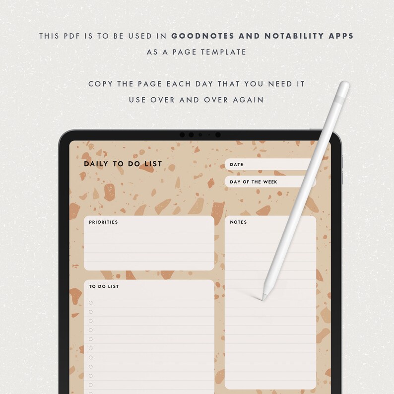 Digital to Do List Template, Goodnotes Planner (PDF) - Etsy